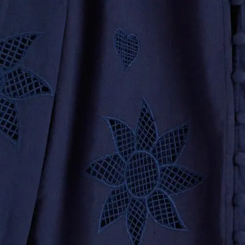 Chinti & Parker Linen-blend Broderie Blouse - Blue
