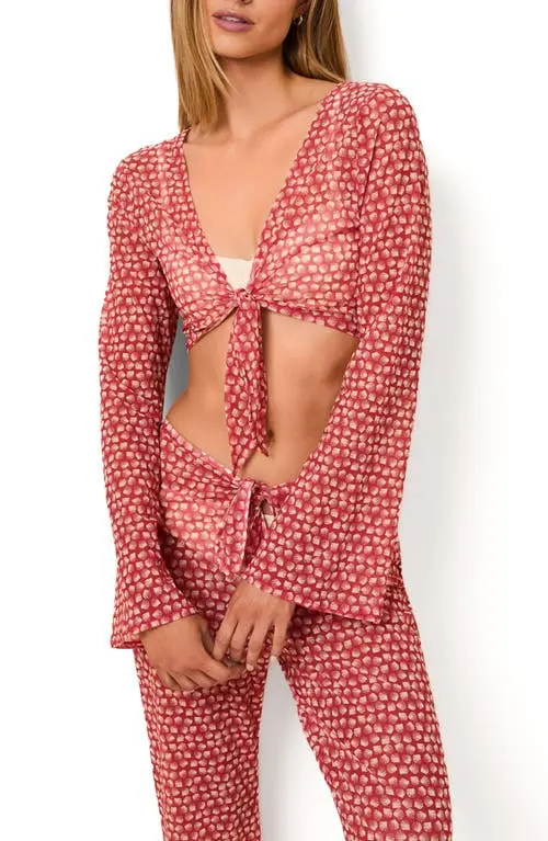 Solid & Striped Dolly Sheer Crop Cover-up Top