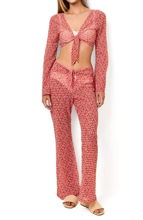 Solid & Striped Dolly Sheer Crop Cover-up Top