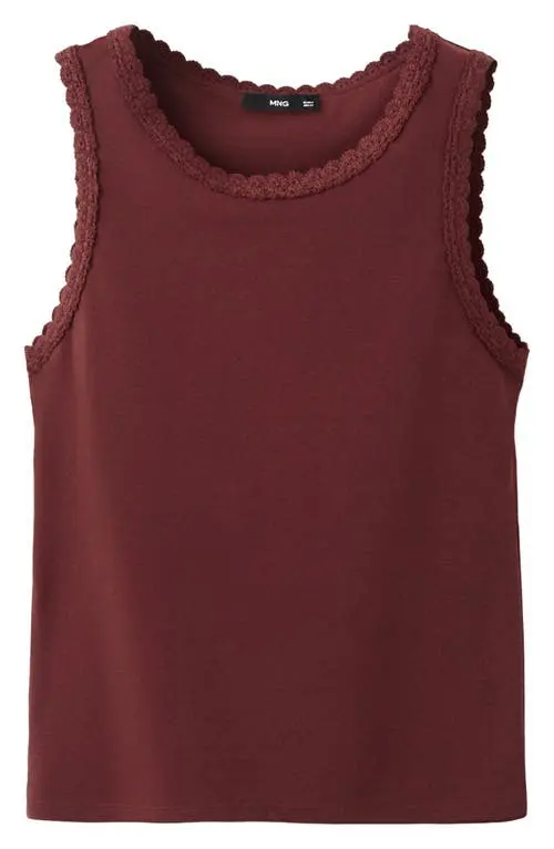 Mango Scalloped Crochet Trim Tank