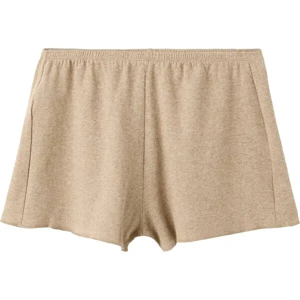 Mango Cotton Blend Pajama Shorts - Medium Brown