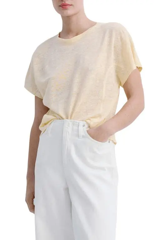 Mango Linen Short Sleeve T-shirt