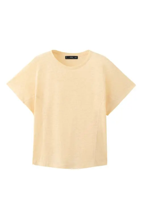 Mango Linen Short Sleeve T-shirt
