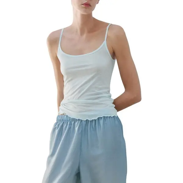 Mango Microfiber Pajama Camisole - Blue