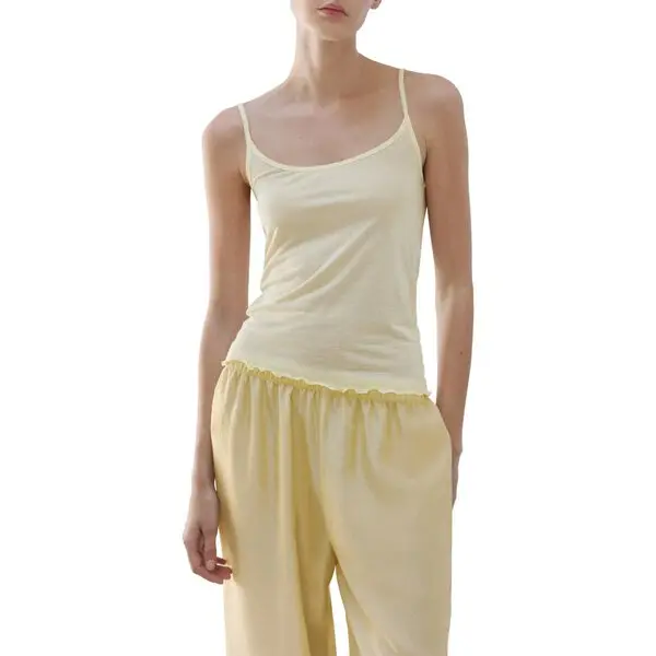 Mango Microfiber Pajama Camisole - Pastel Yellow
