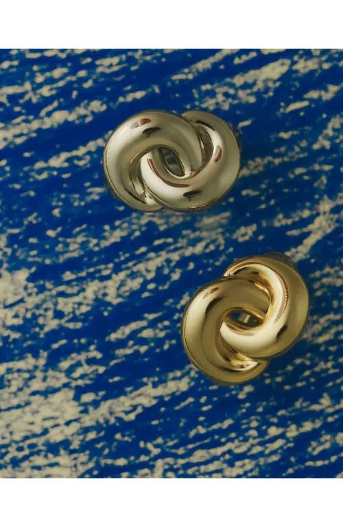 LUV AJ Solstice Knot Stud Earrings - Gold