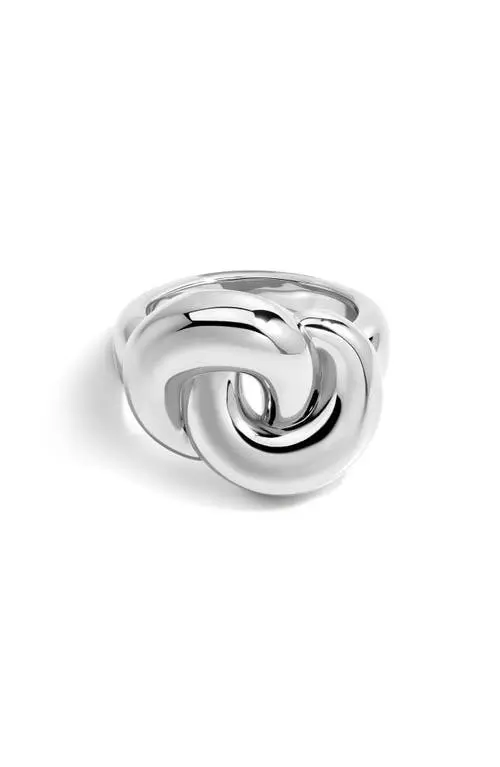 LUV AJ Solstice Knot Stud Earrings - Silver