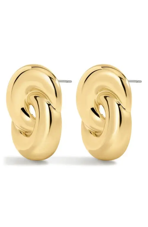 LUV AJ The Solstice Knot Stud Earrings - Gold