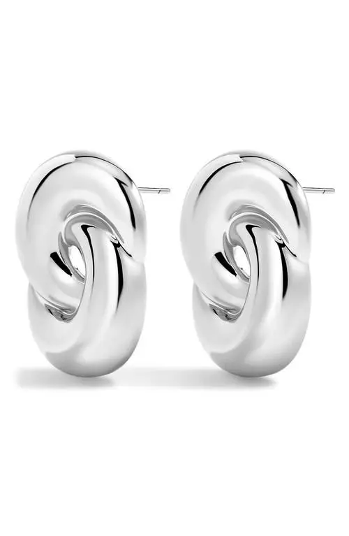 LUV AJ The Solstice Knot Stud Earrings - Silver