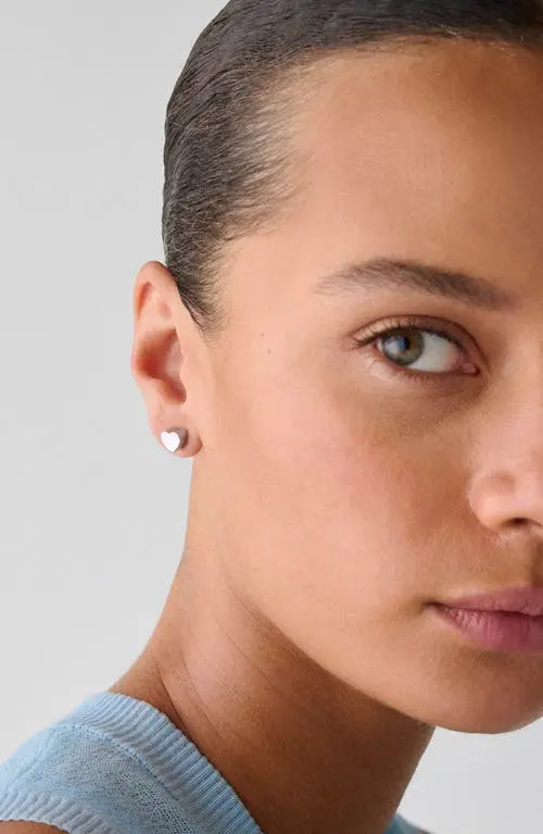 Kate Spade New York Heart Stud Earrings - Silver