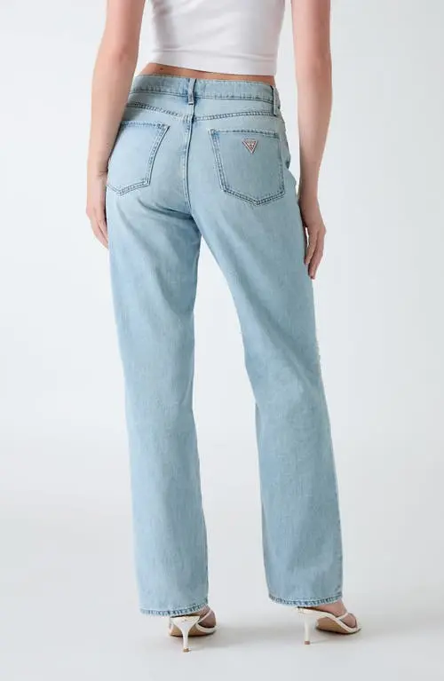 Guess Distressed High Waist Straight Leg Jeans