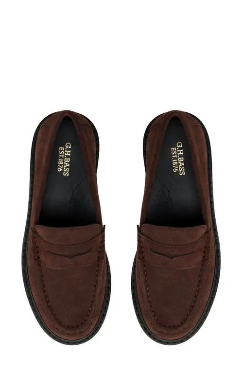 G.H.BASS Grace" Moc Toe Loafer - Dark Brown
