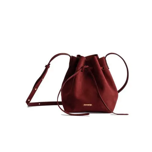 SABANDIJA Courtesy Suede Crossbody Bag - Wine