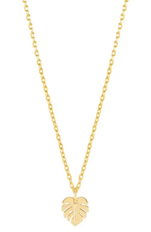 Estée Lauder Monstera Leaf Pendant Necklace - Gold