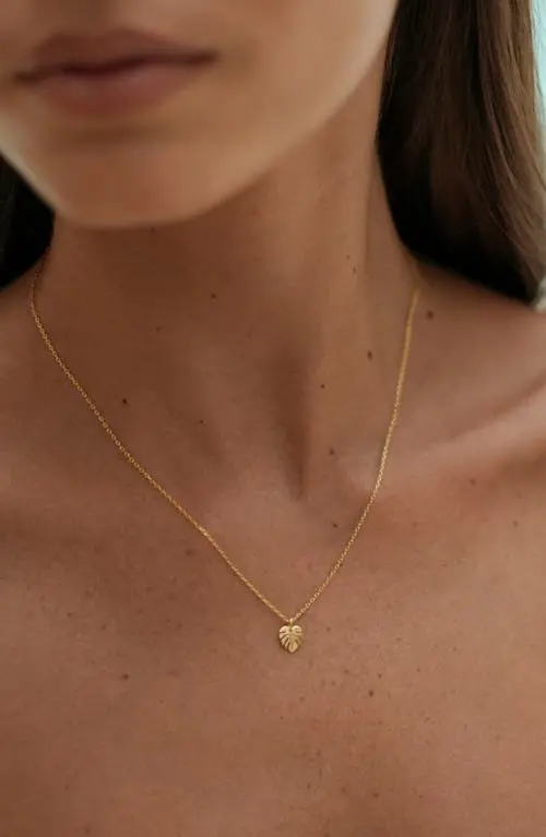 Estée Lauder Monstera Leaf Pendant Necklace