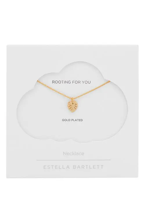 Estée Lauder Monstera Leaf Pendant Necklace