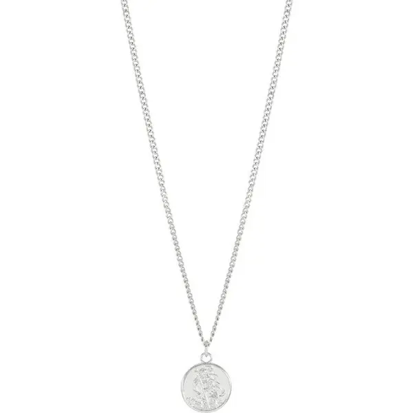 Estée Lauder St. Christopher Pendant Necklace - Silver