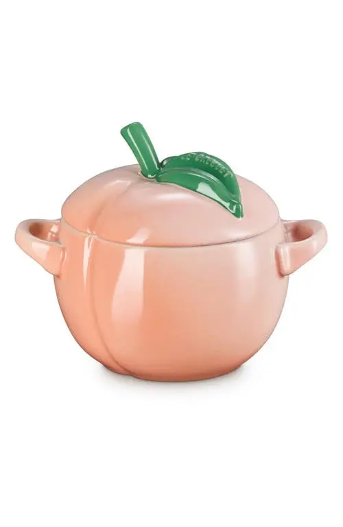 LE CREUSET Peach Stoneware Mini Cocotte - Peche