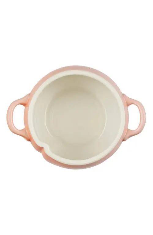 LE CREUSET Peach Stoneware Mini Cocotte