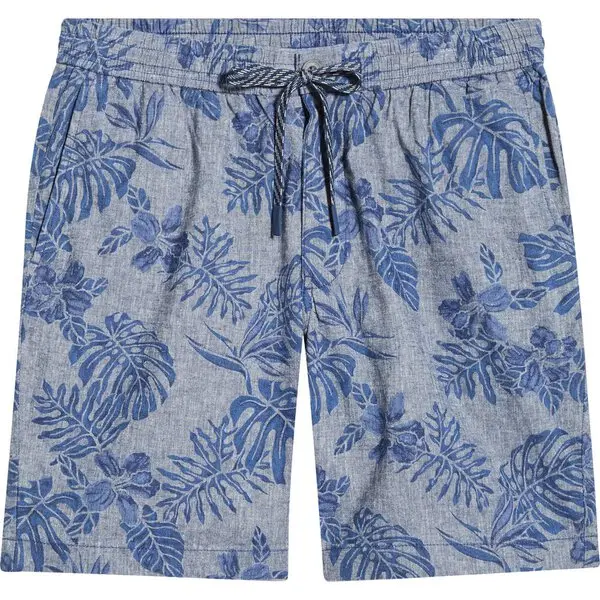 Tommy Bahama Azule Linen Blend Drawstring Shorts - Insignia Blue