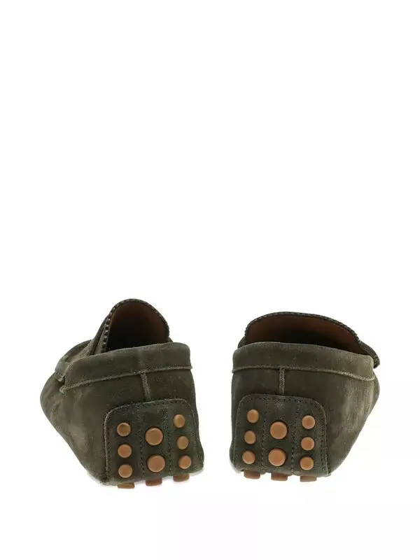 Gucci Suede Penny Strap Loafers