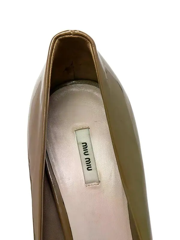 Miu Miu Patent Leather Peep-toe Pumps
