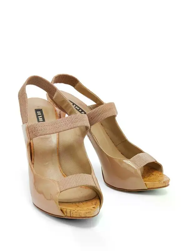 LE SILLA Patent Leather Slingback Sandals