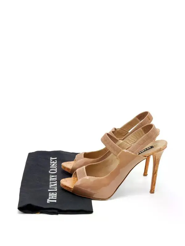 LE SILLA Patent Leather Slingback Sandals