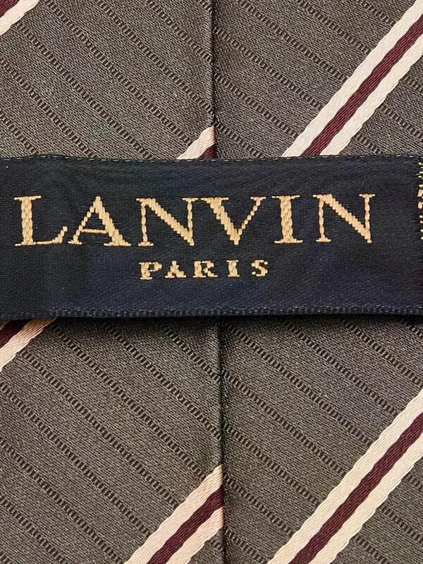 LANVIN Striped Silk Tie
