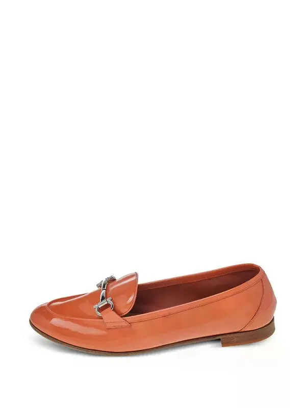 FERRAGAMO Gancio Bit Loafers - Orange