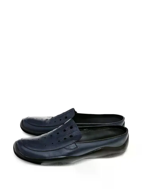 Prada Perforated Leather Loafers