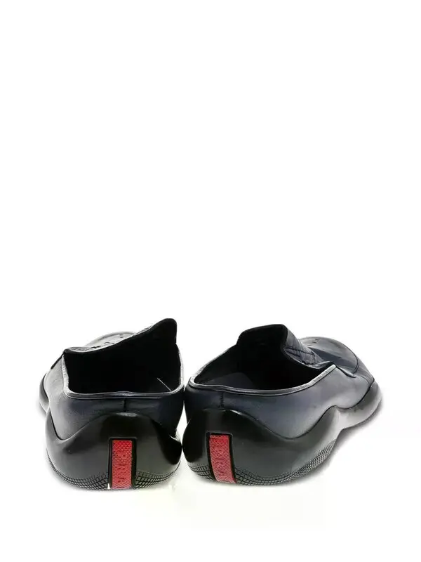 Prada Perforated Leather Loafers