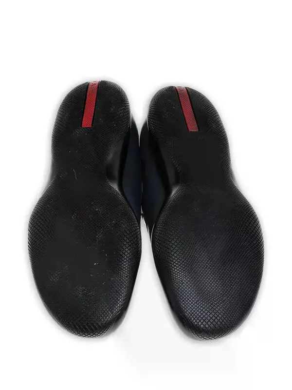 Prada Perforated Leather Loafers