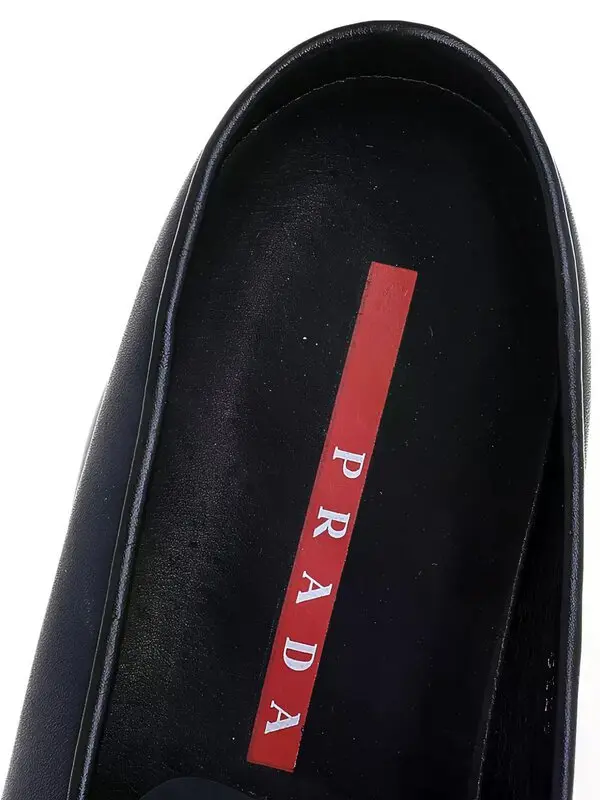 Prada Perforated Leather Loafers