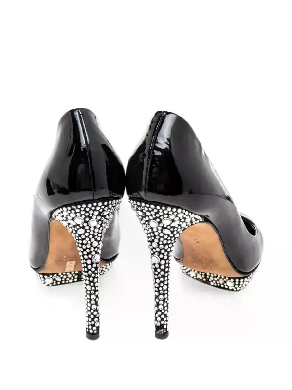 GINA Crystal-embellished Patent Leather Pumps