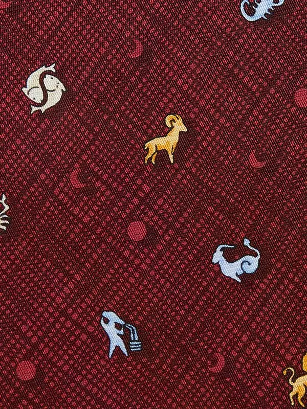 Dunhill Zodiac Print Neck Tie