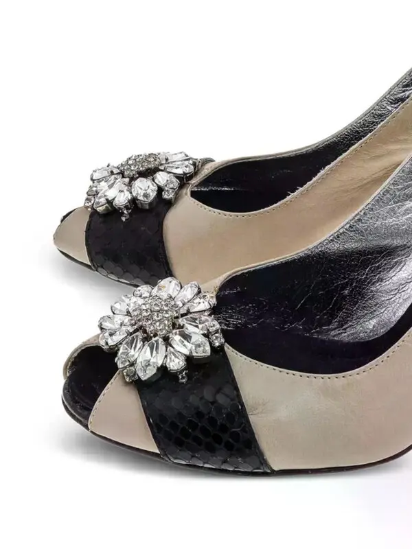 GIUSEPPE ZANOTTI Embellished Peep-toe Slingback Sandals
