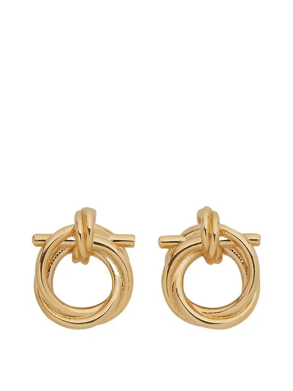 FERRAGAMO Gancini Torchon Earrings - Metallic