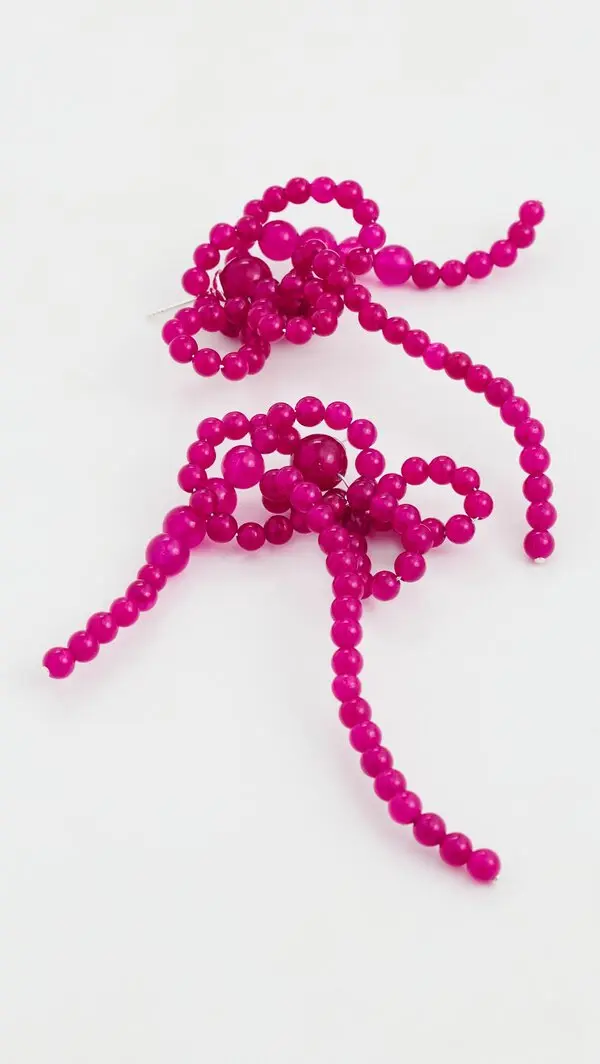 Completedworks Recycled Fuchsia Bead Earrings