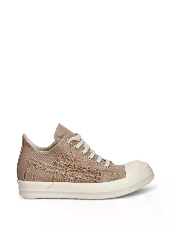 Rick Owens Distressed-effect Low-top Sneakers