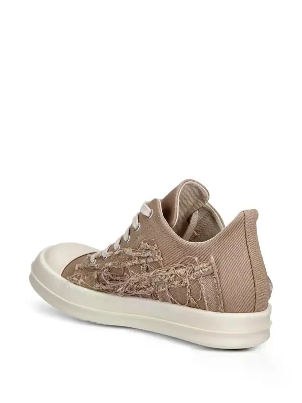 Rick Owens Distressed-effect Low-top Sneakers