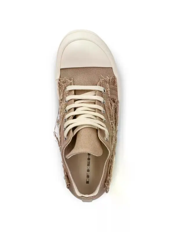 Rick Owens Distressed-effect Low-top Sneakers