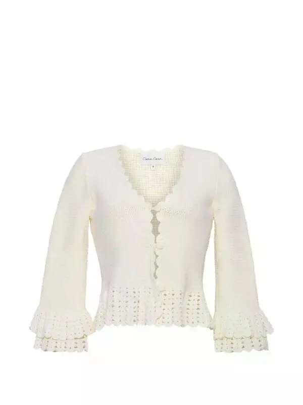 Cara Cara Scalloped Trim Ruffled Cardigan