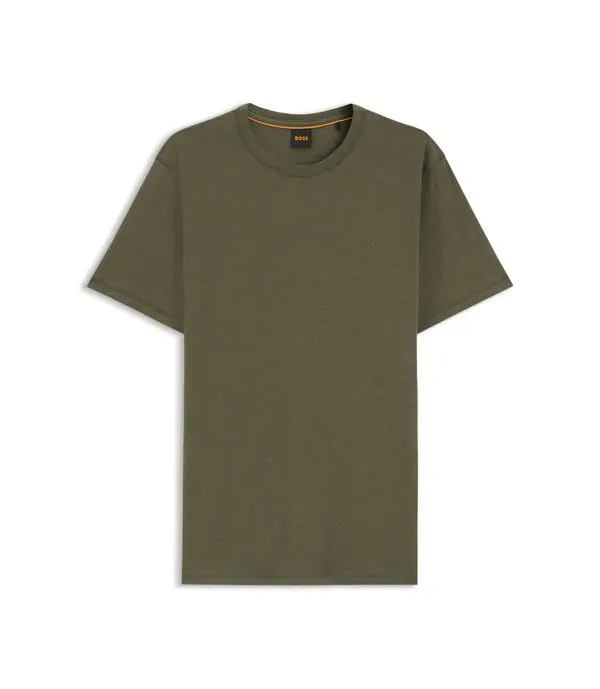 BOSS Cotton Jersey T-shirt With Logo Detail - Green
