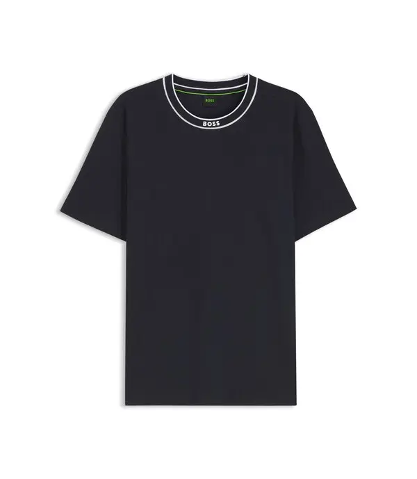 BOSS Cotton T-shirt With Logo Crew Neck