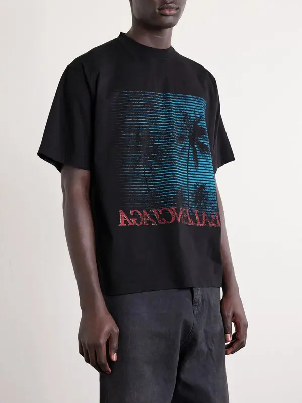 Balenciaga Printed Cotton-jersey T-shirt