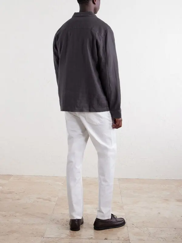 Onia Herringbone Linen Overshirt