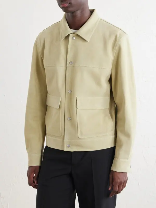 FRAME Suede Trucker Jacket