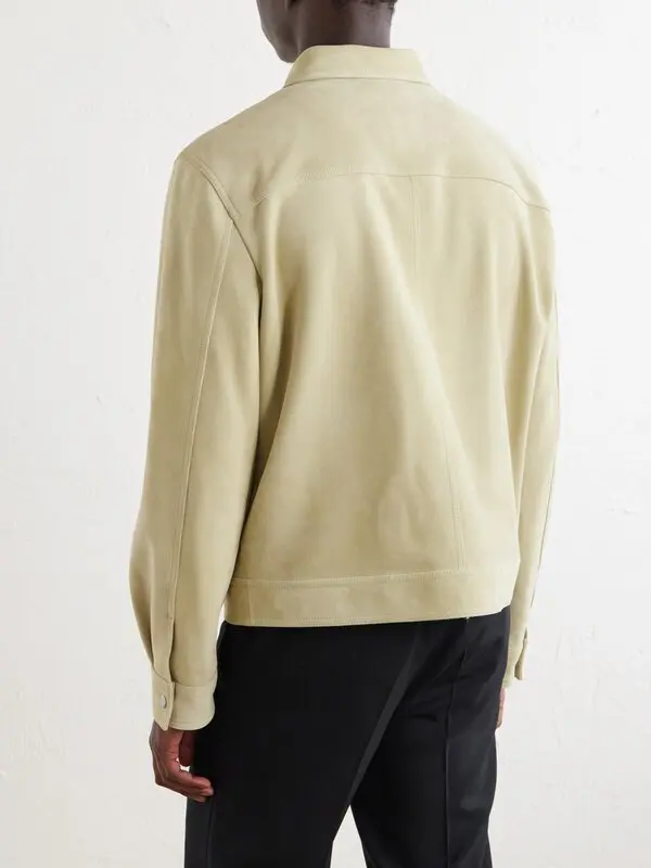 FRAME Suede Trucker Jacket