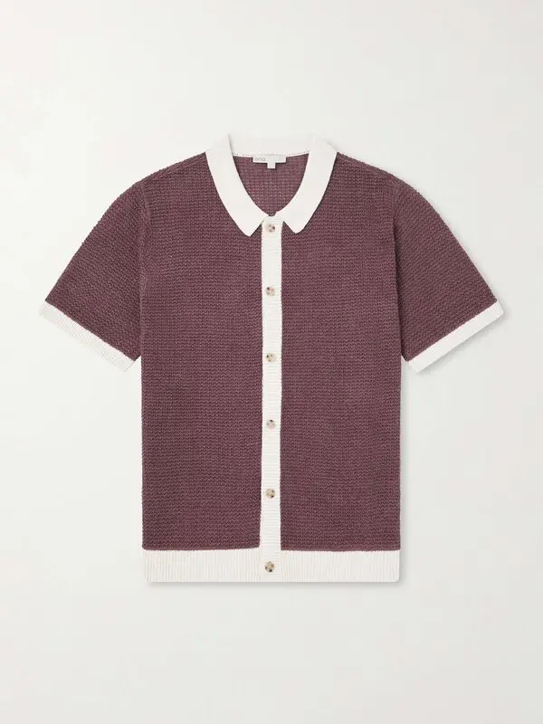 Onia Crocheted Linen Shirt
